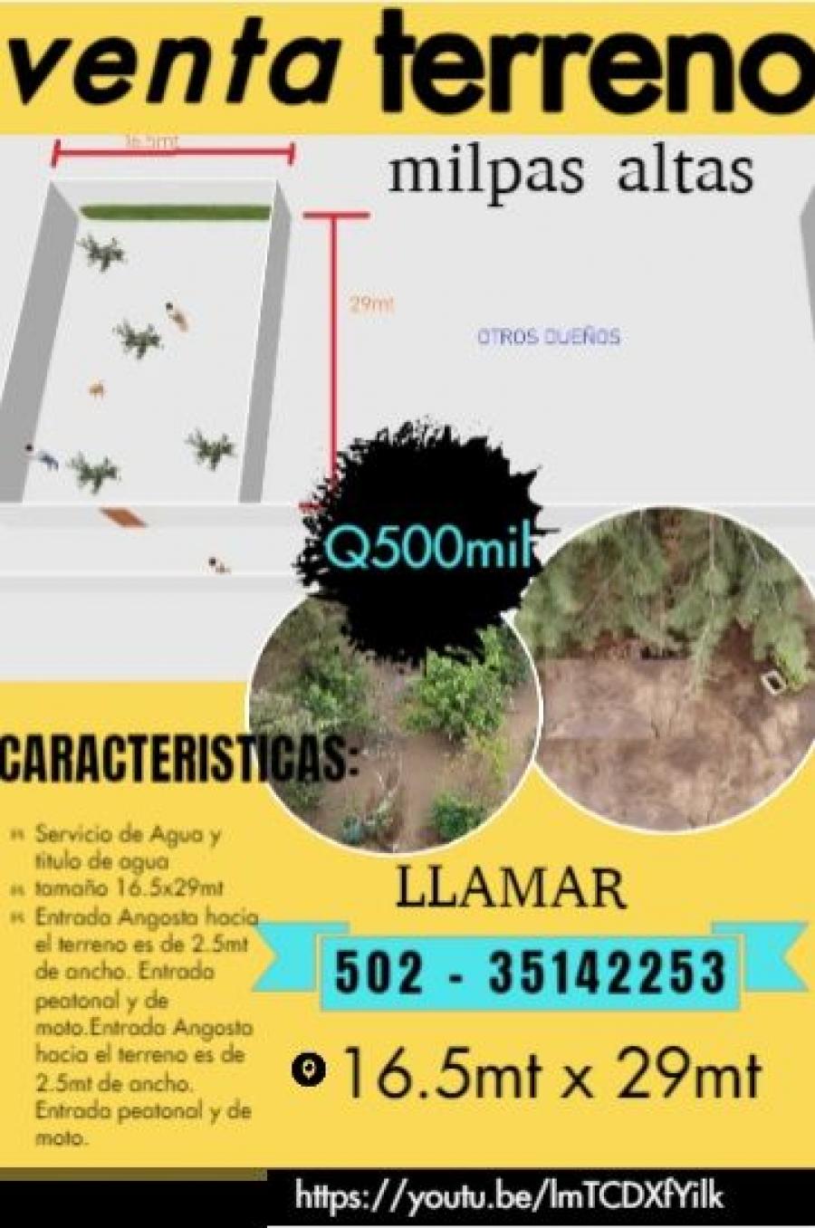 VENTA DE TERRENO en San Bartolome Milpas Altas - TEV40796